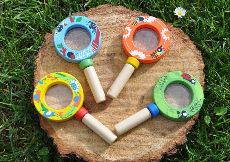 Lupe Aus Holz Für Kinder Ab 3 Jahre 4 Farben Zur Auswahl - Etsy