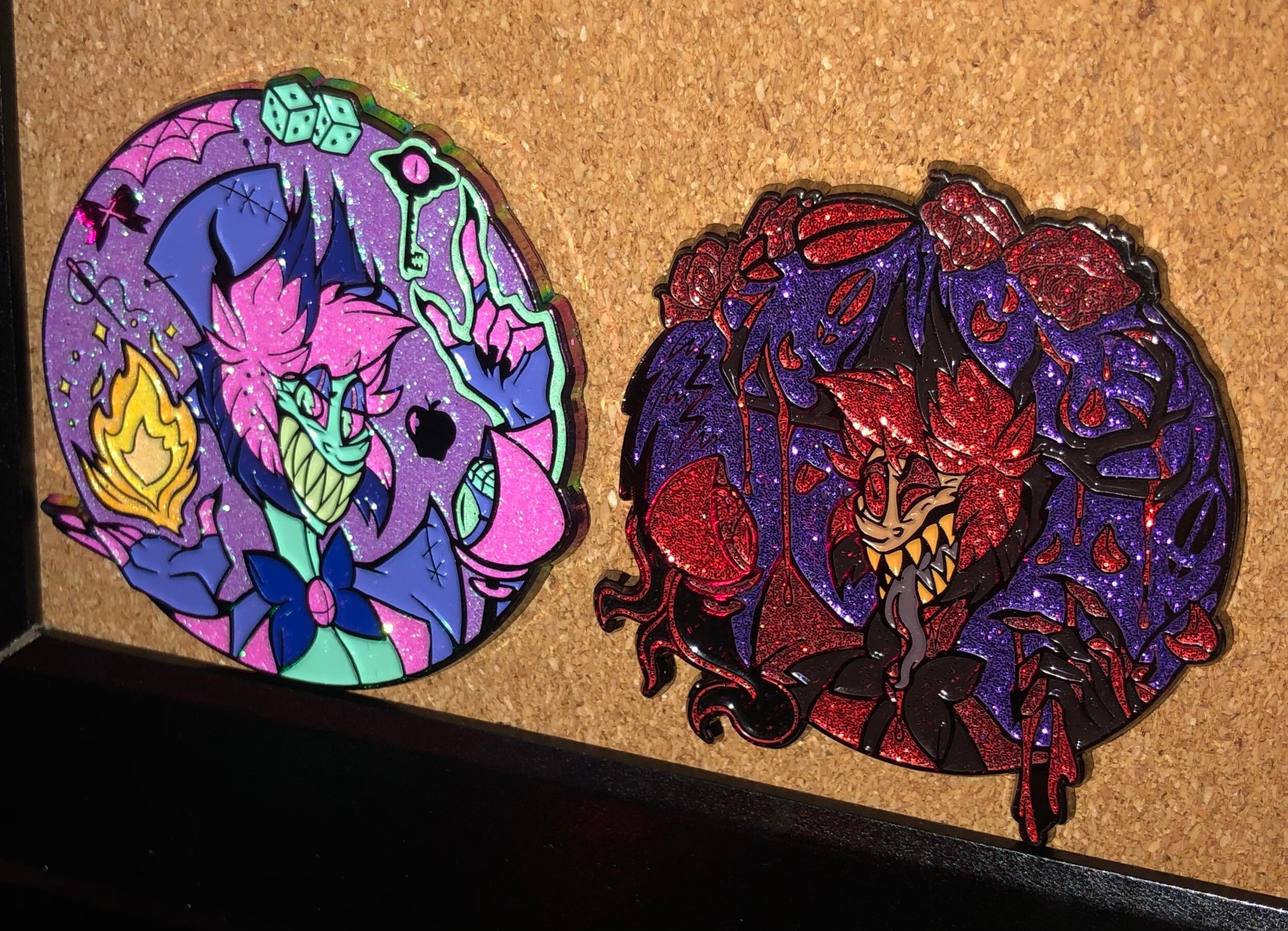Neonflames/bloodyroses 2.5" Alastor Pins - Etsy