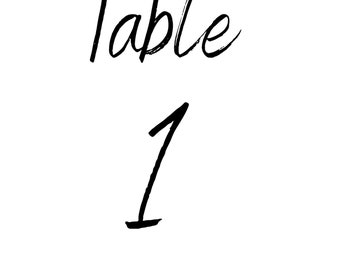 PRINTABLE Table Numbers Modern/minimalistic Style - Etsy