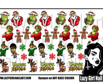 Shrek Nail Stickers - Etsy UK