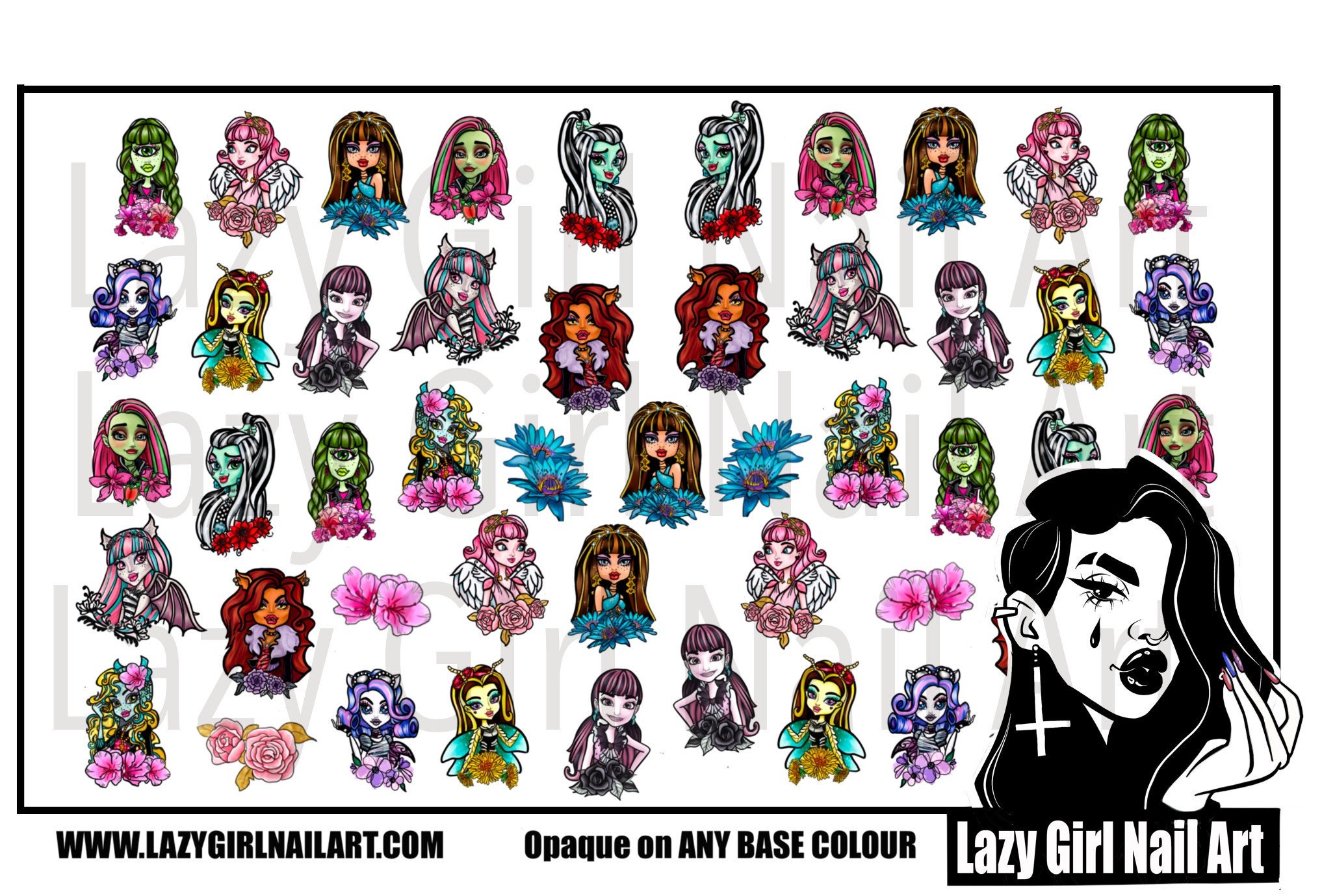 Mh Monster Girls Press On Nails Y2k Kawaii Halloween Vampire