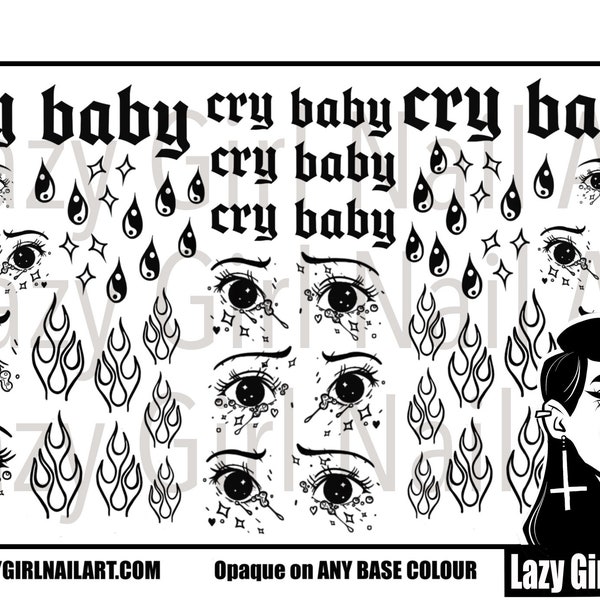 Anime Nail Water Decal - Etsy