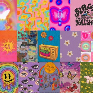 Indie Wall Collage 60 Photo Prints Neon Colourful Indie/alternative ...