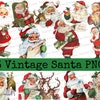 10 PNG Vintage Santa Clipart – Retro Christmas PNG – Perfect for ...