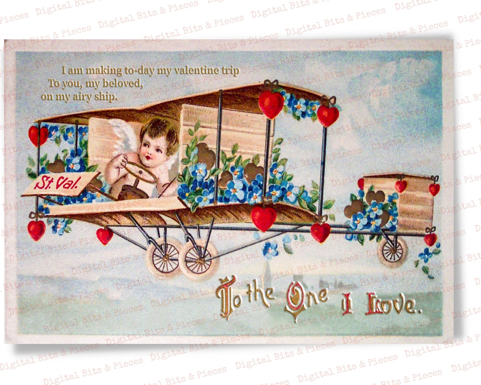 Vintage Valentine's Day Postcards, Instant Download, Valentine's ...