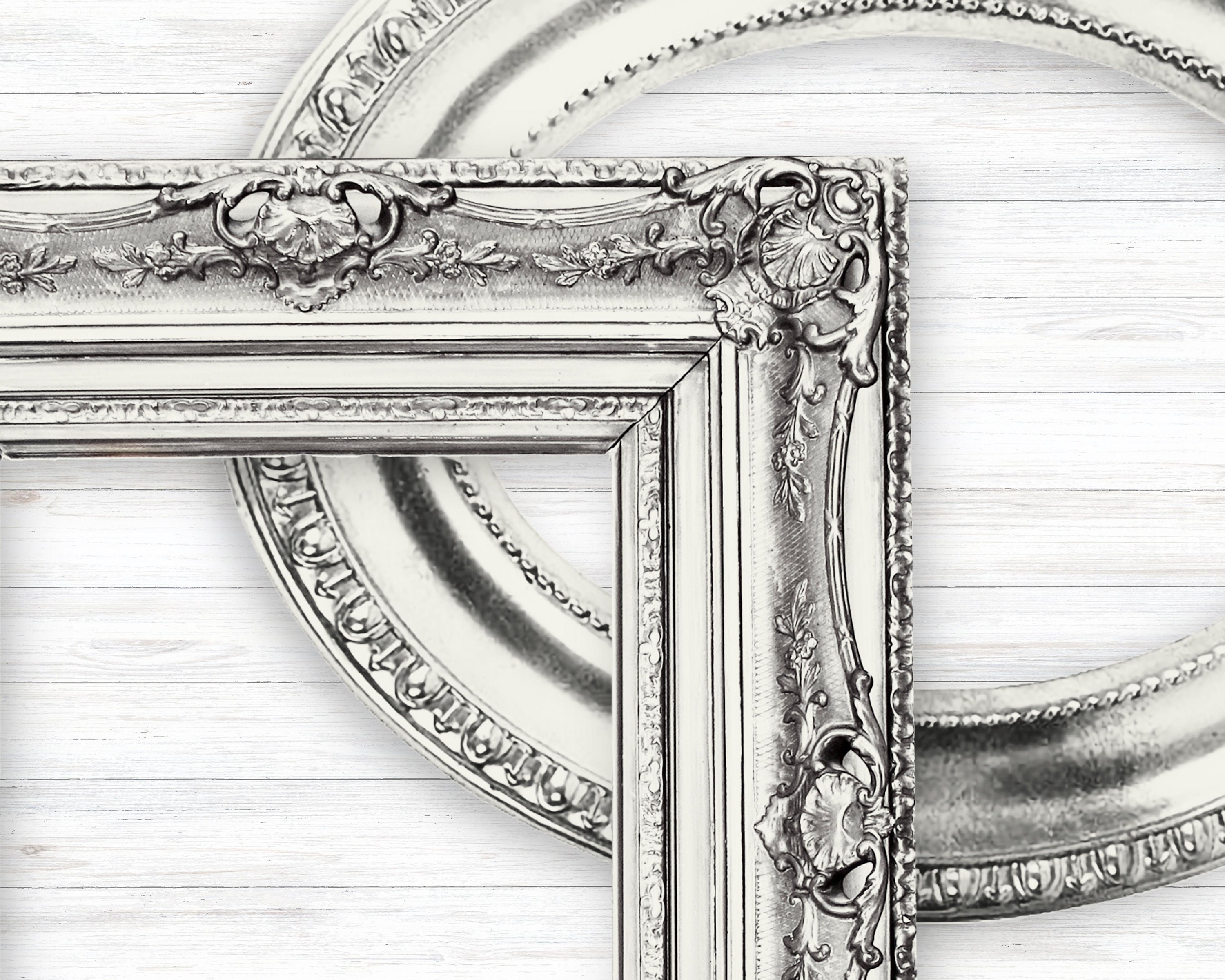 Digital Frames Silver Ornate Frames Shabby Chic Clipart - Etsy