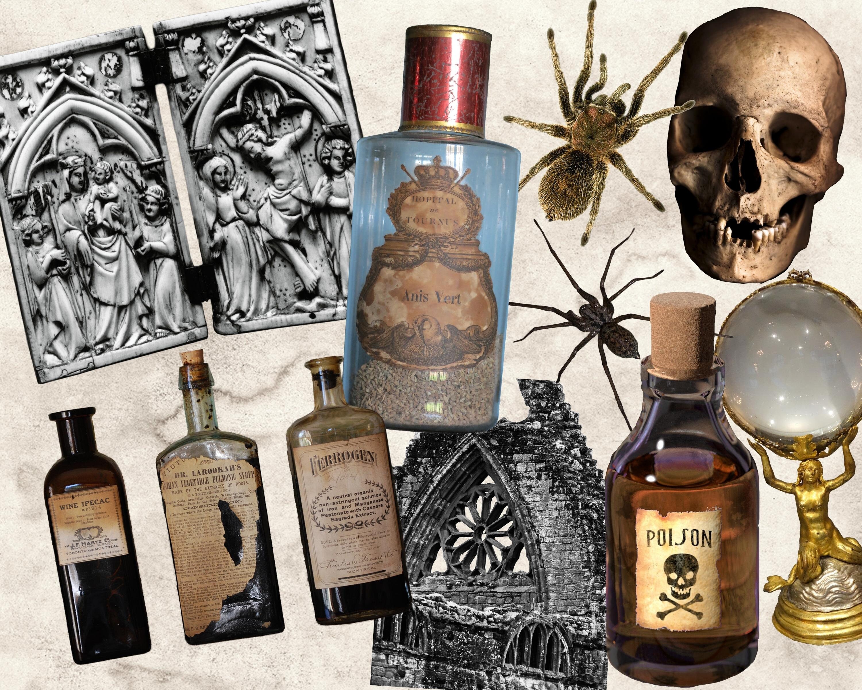 Halloween Clipart Bundle Haunted House Collage Elements | Etsy