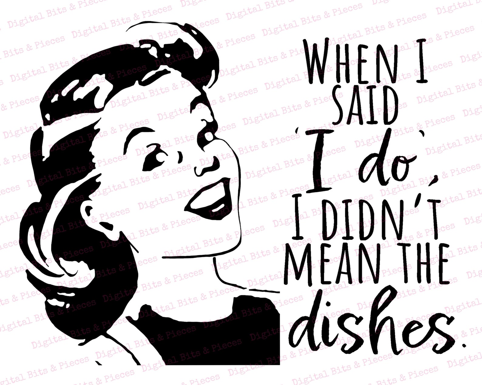 Retro Housewife SVG Bundle Cutting Machine Clipart Vintage Women 1950s ...