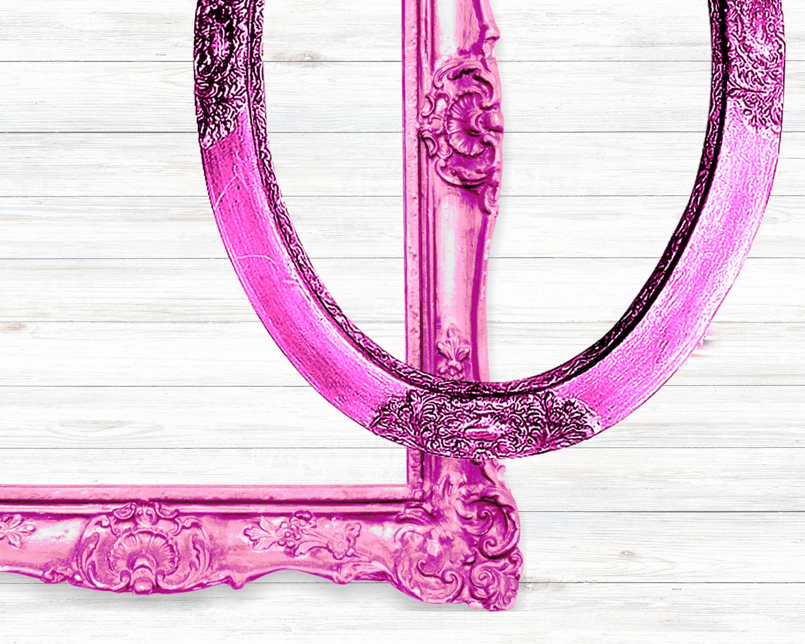 Hot Pink Picture Frame PNG Junk Journal Supplies Photo - Etsy