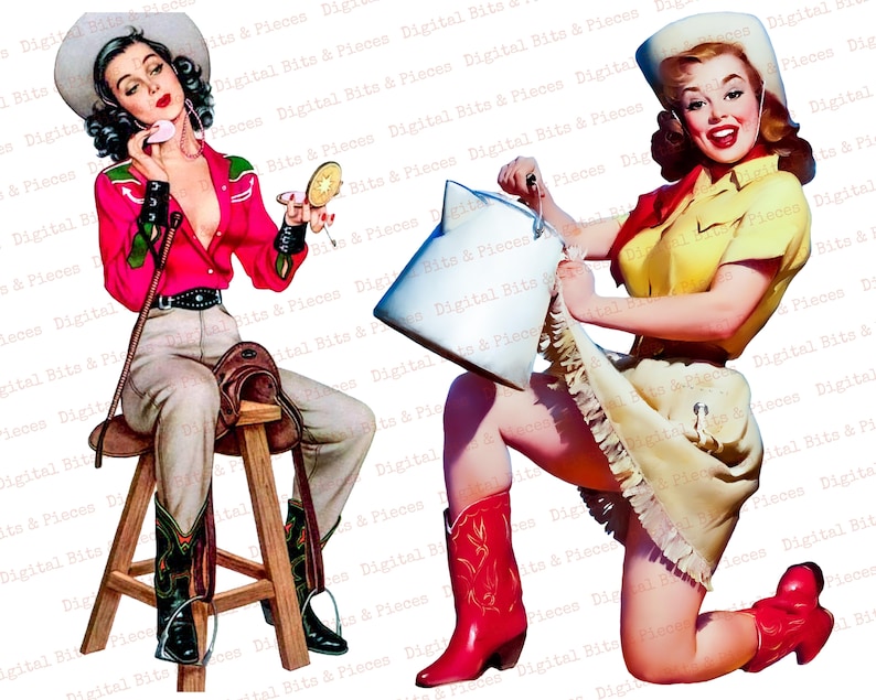 Retro Cowgirl Clipart and Collage Sheet Pin up PNG Fussy - Etsy Retro Cowgirl Clipart and Collage Sheet Pin up PNG Fussy - Etsy