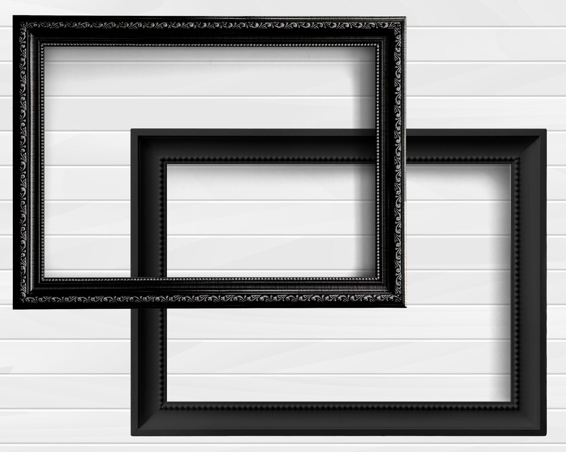 Picture Frame Clipart Digital Photo Frames Black Frame PNG - Etsy