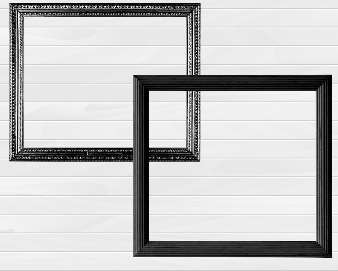 Picture Frame Clipart Digital Photo Frames Black Frame PNG - Etsy