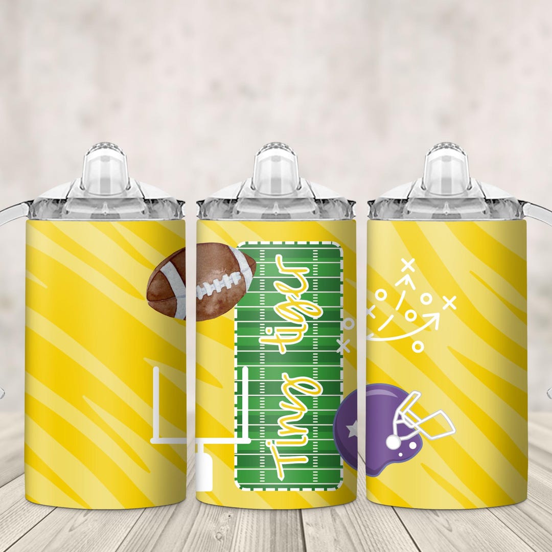 Tiny Tiger 12oz Sippy With Transition Lid & Straw, Tigers Football ...