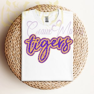 Faux Glitter Cursive Tigers Tee, Baton Rouge Louisiana, Tigers Football ...