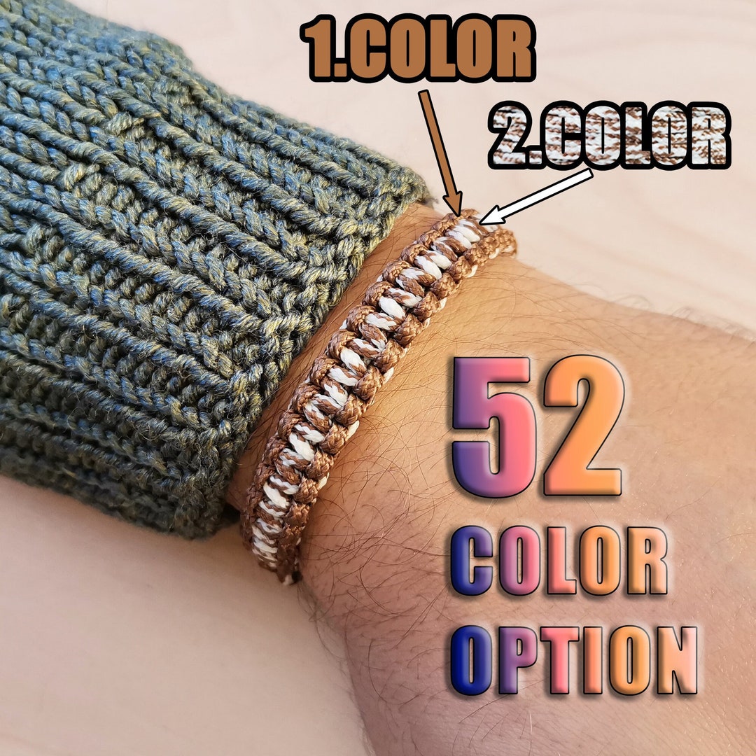 Custom Thin Paracord Bracelet in 52 Colors, Custom Paracord Bracelet ...