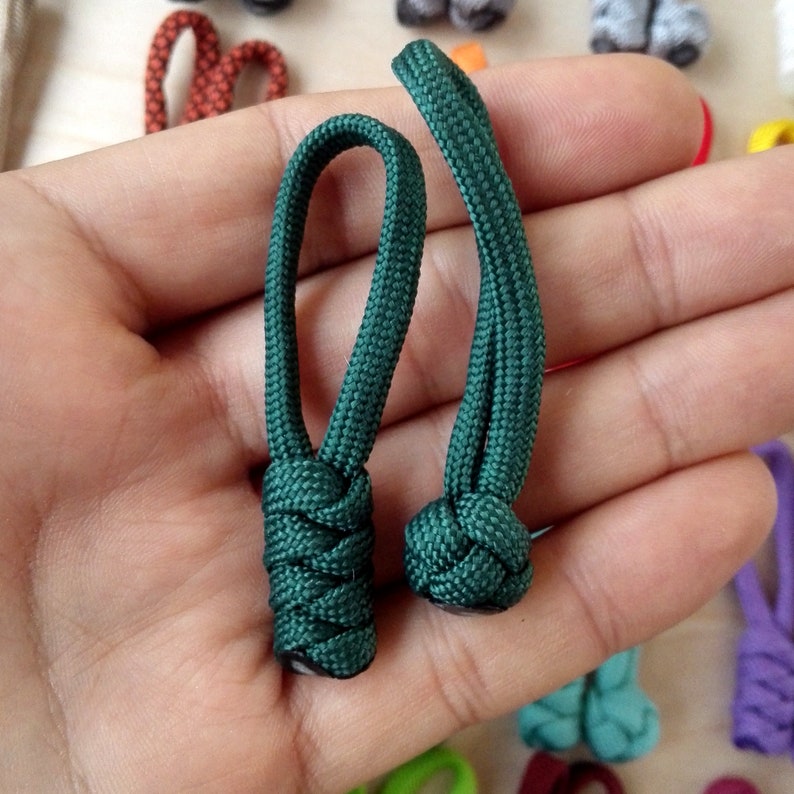 Set of 5 in 31 Colours, Custom Zipper Pull, Paracord Dimond Zipper Pull ...