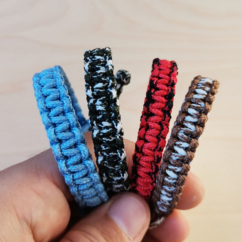 Custom Thin Paracord Bracelet in 52 Colors, Custom Paracord Bracelet ...