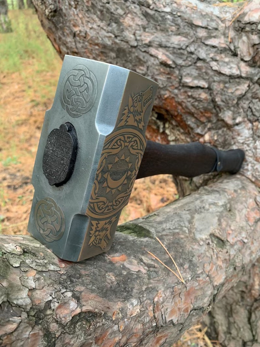 Thor Runic Nordic Carbon Hammerhand Forged Hammer - Etsy