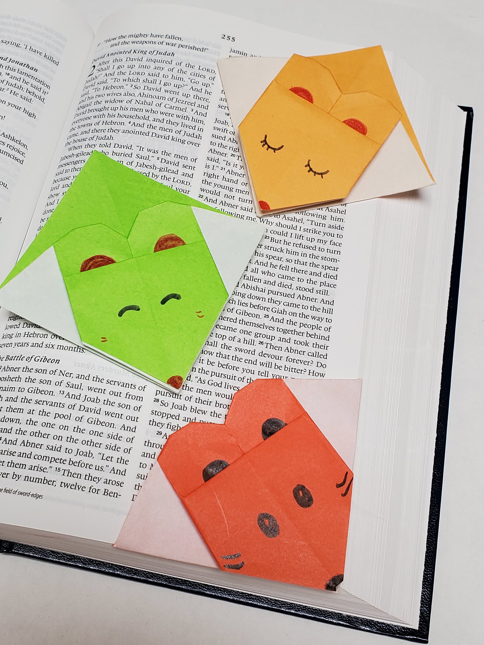 Origami Corner Bookmark (set of 3): Kitty Cat, Mouse, Party Favour ...