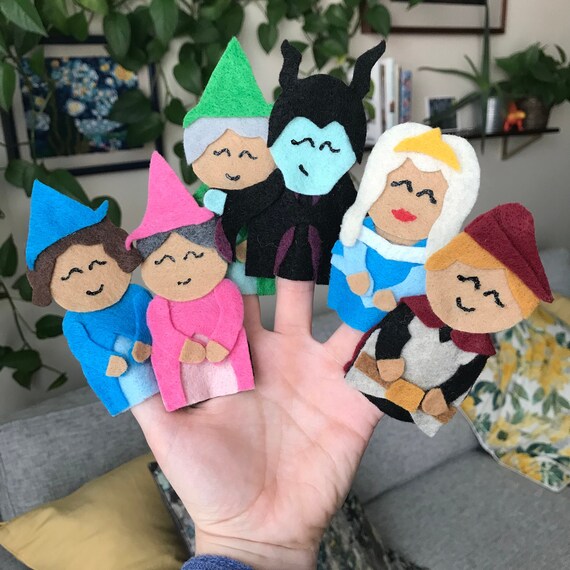 Sleeping Beauty Felt Finger Puppet Patterns Six Storybook - Etsy