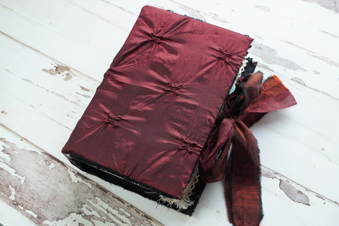 Red Junk Journal, Metallic Ruby Red Junk Journal, Junk Journal, Journal ...