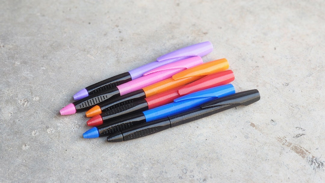 Custom Colour Retractable 3D Printed Pen With Comfort Grip - Etsy