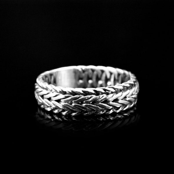 Silver Braided Ring - Etsy