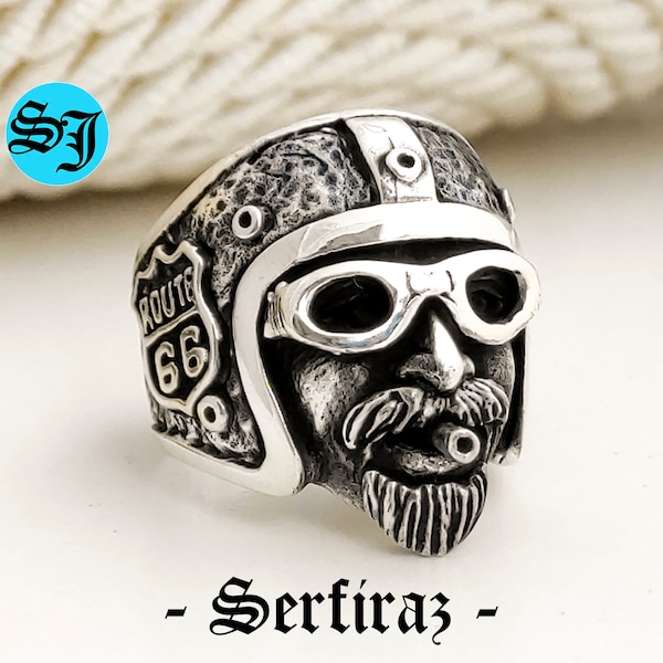 Vintage Biker Ring - Etsy