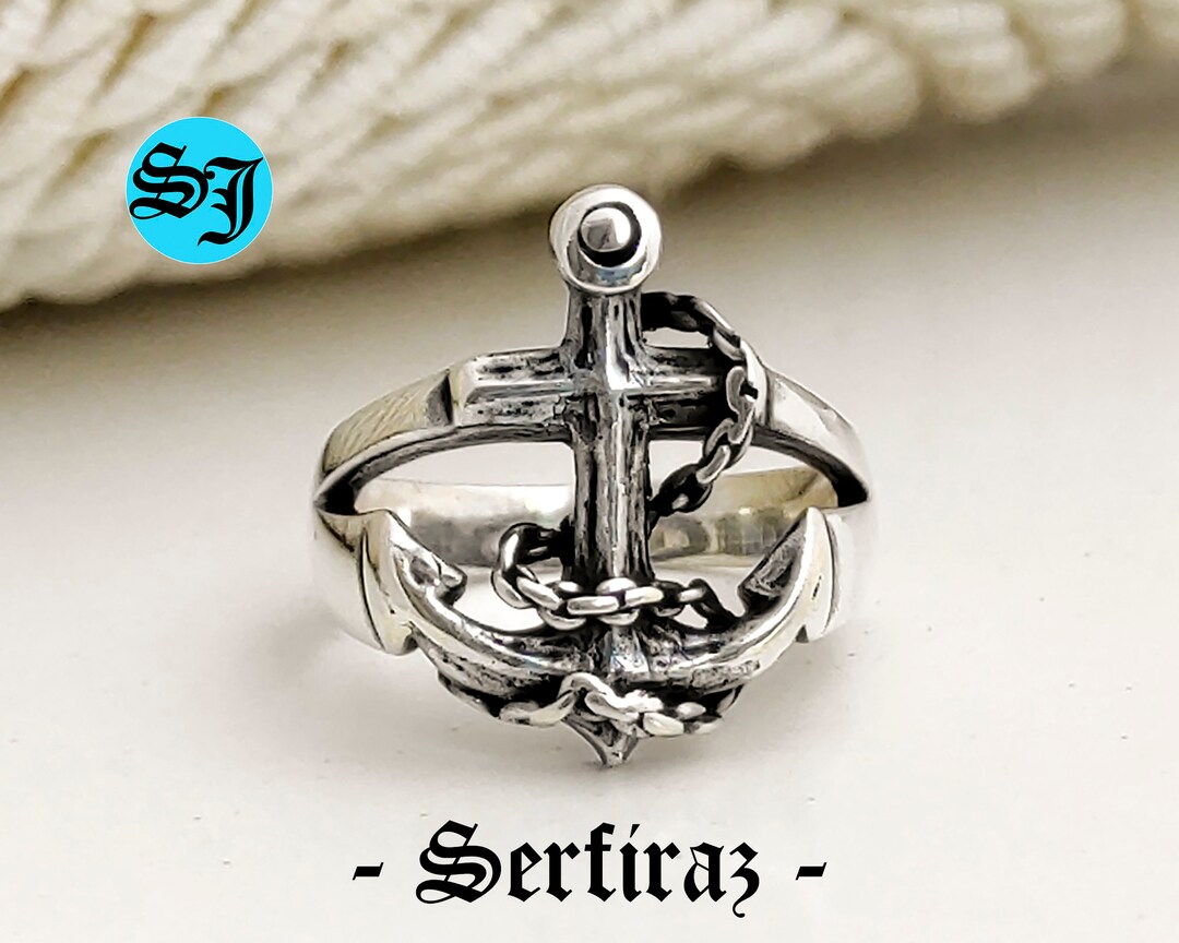 Handmade Sterling Silver Anchor Ring: Nautical Sailor Jewelry - Etsy