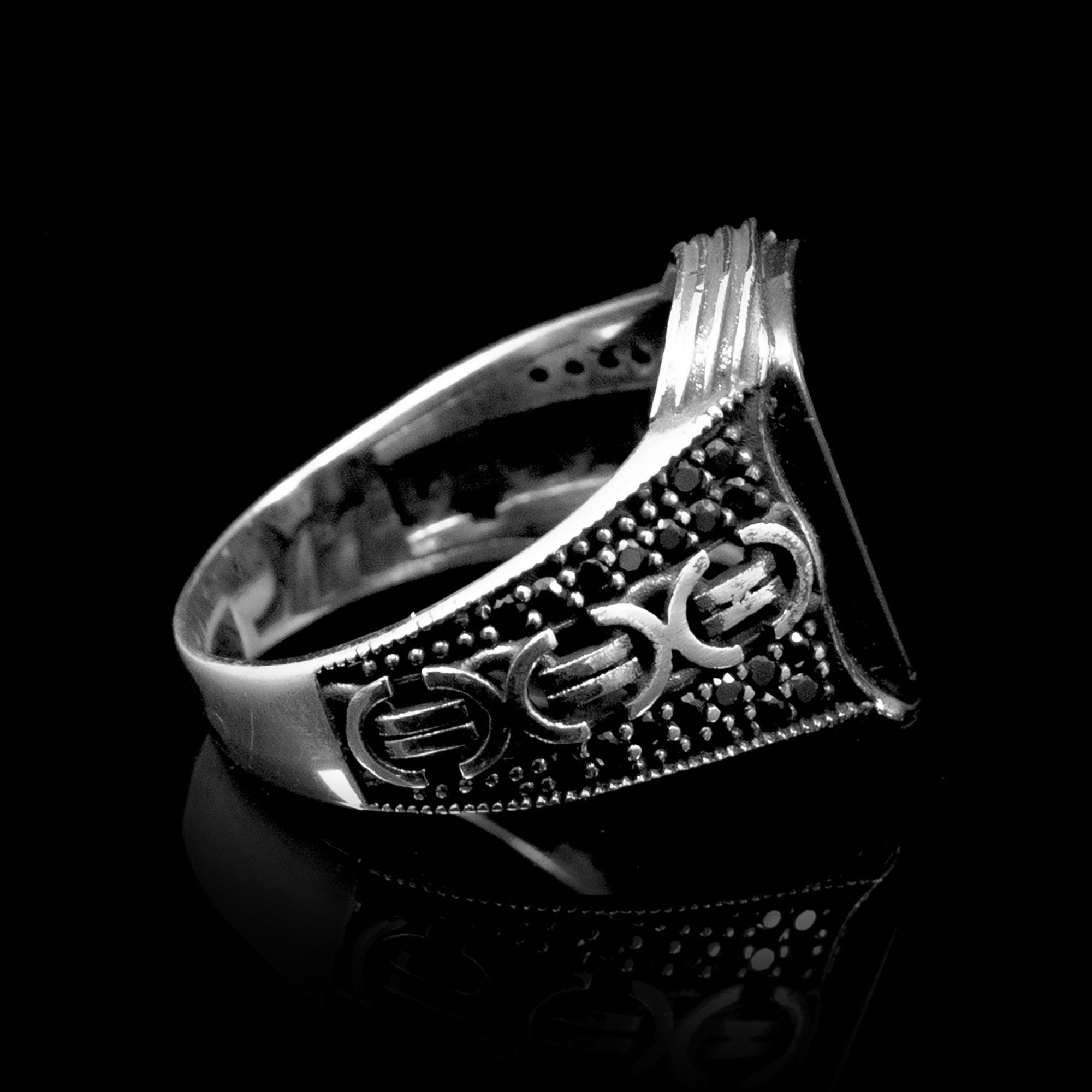 925 Sterling Silver Byzantine Chain Pattern Rings for Men, Chain ...