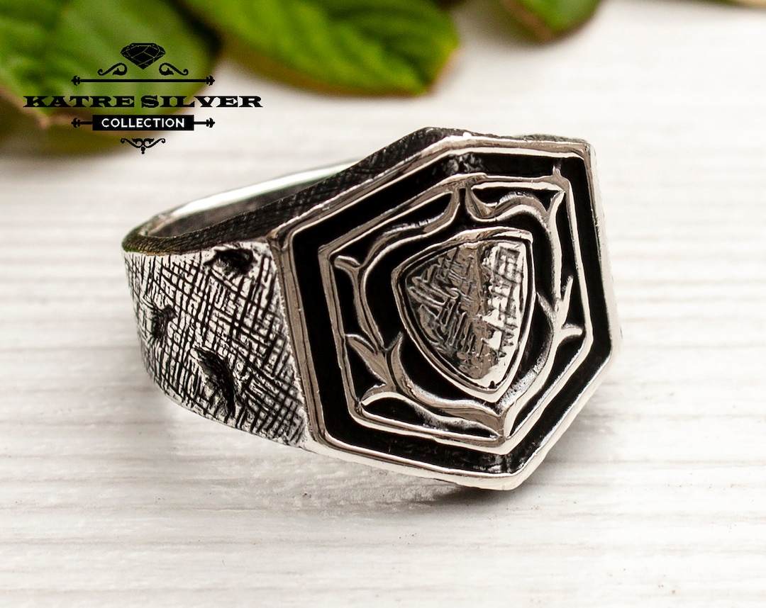 Handcrafted Men's Jewelry | Handmade Turkish Coat of Arms Men's Ring ...