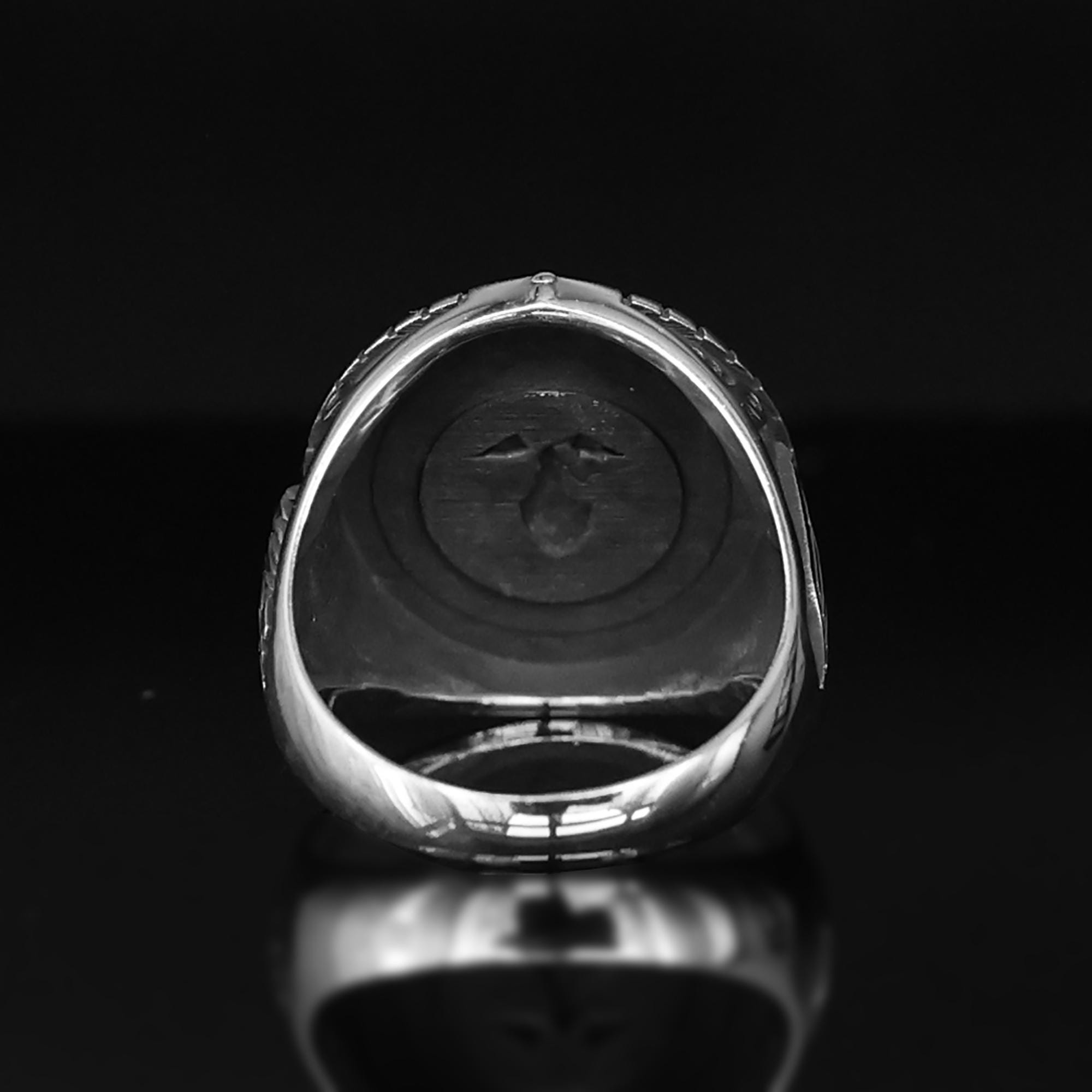 Sterling Silver US Navy Ring: Military Signet, Eagle Shield - Etsy
