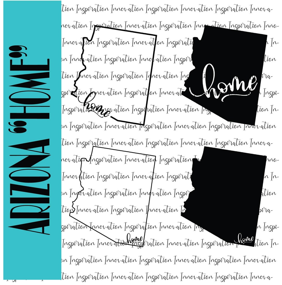 ARIZONA home US States SVG State Template - Etsy