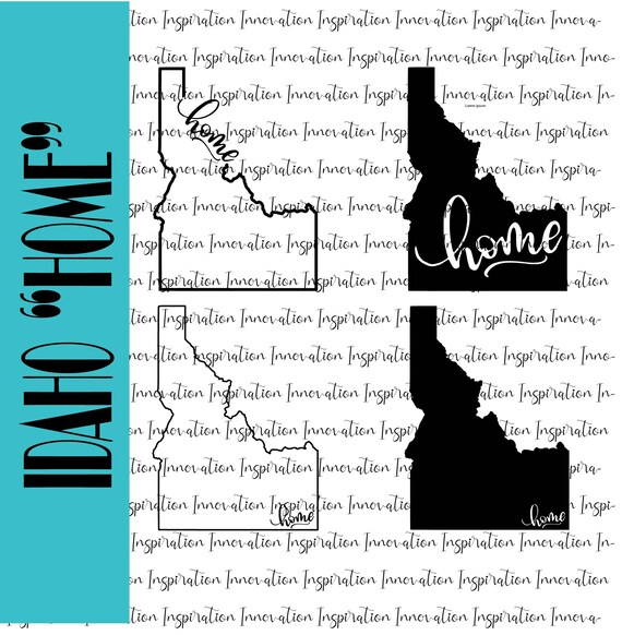 IDAHO home US States SVG State Template - Etsy