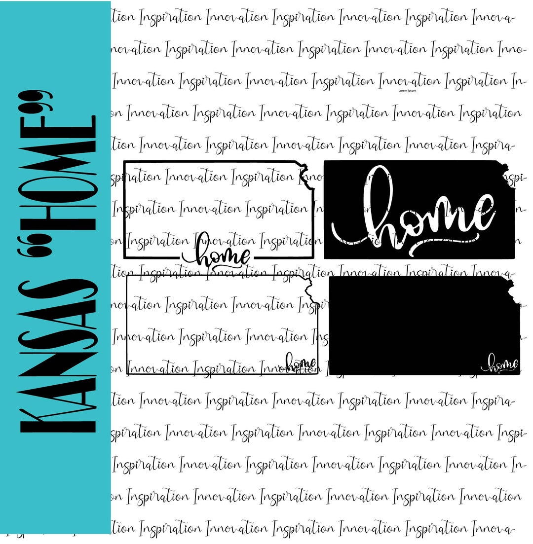 KANSAS home US States SVG State Template - Etsy