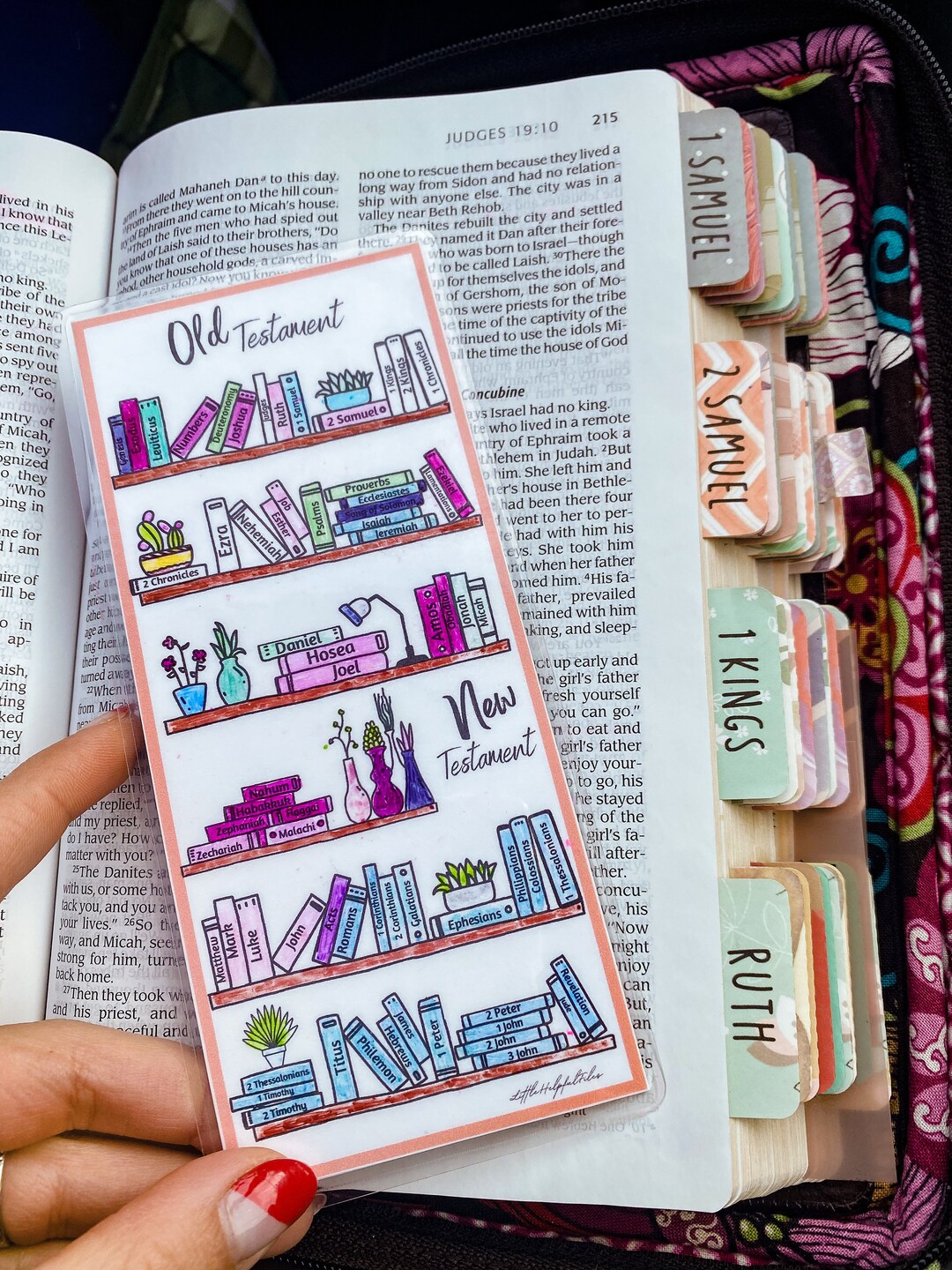 Bible Bookshelf Reading Tracker Bookmark Bookshelf Bible Tracker ...