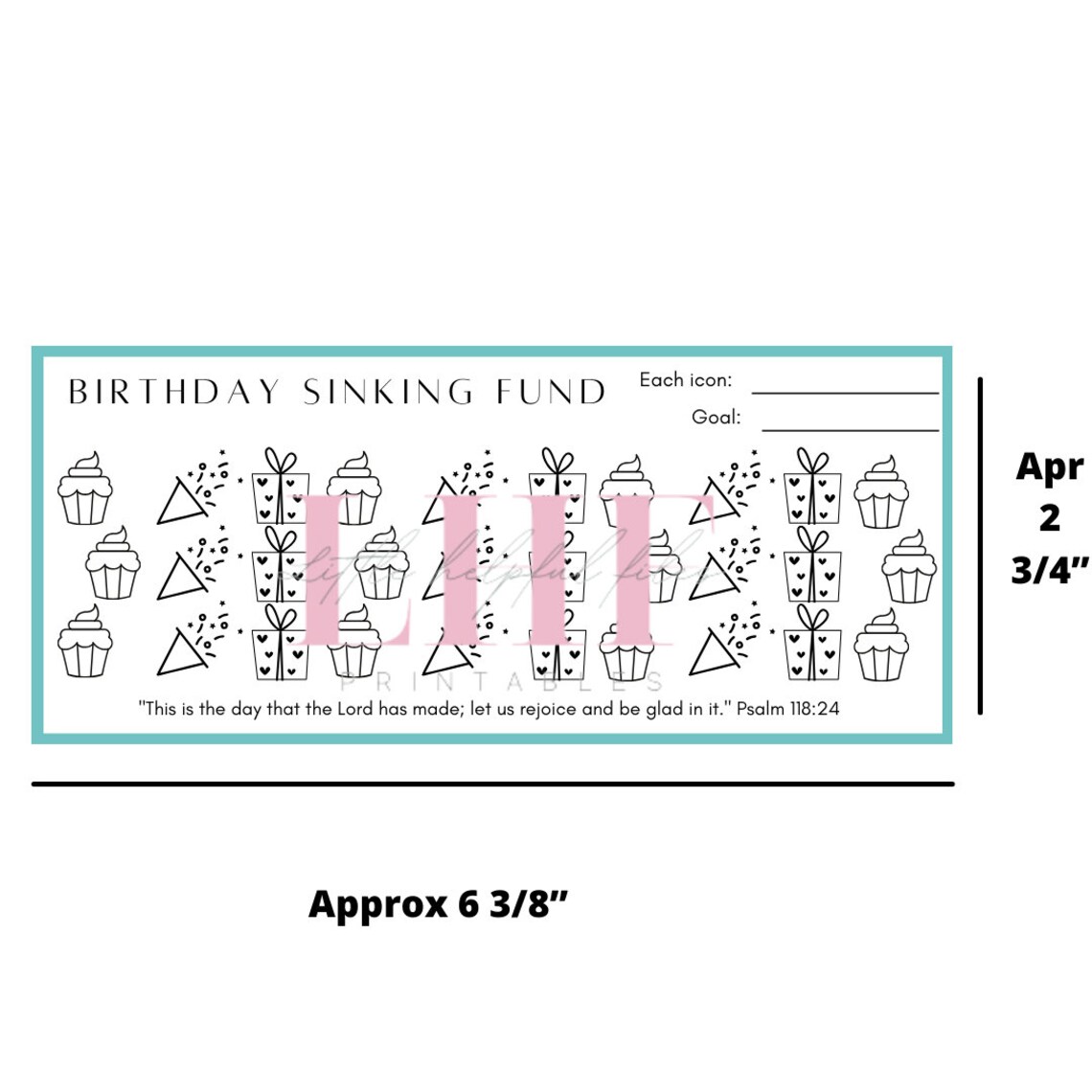 A6 Birthday Savings Tracker: Bible Verse Sinking Fund (digital Download ...