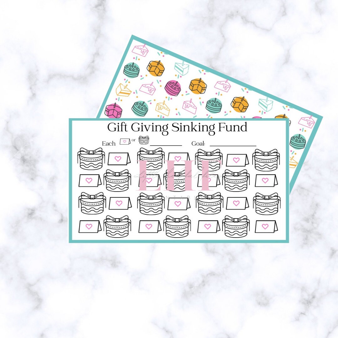 A7 Birthday Savings Challenge: Gift Sinking Fund Tracker (digital ...