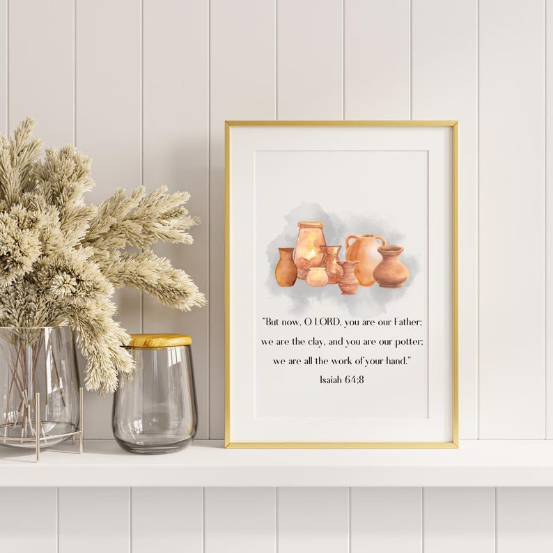 Isaiah 64:8 Potter & Clay Bible Verse Wall Art | Bible Verse Wall Art ...