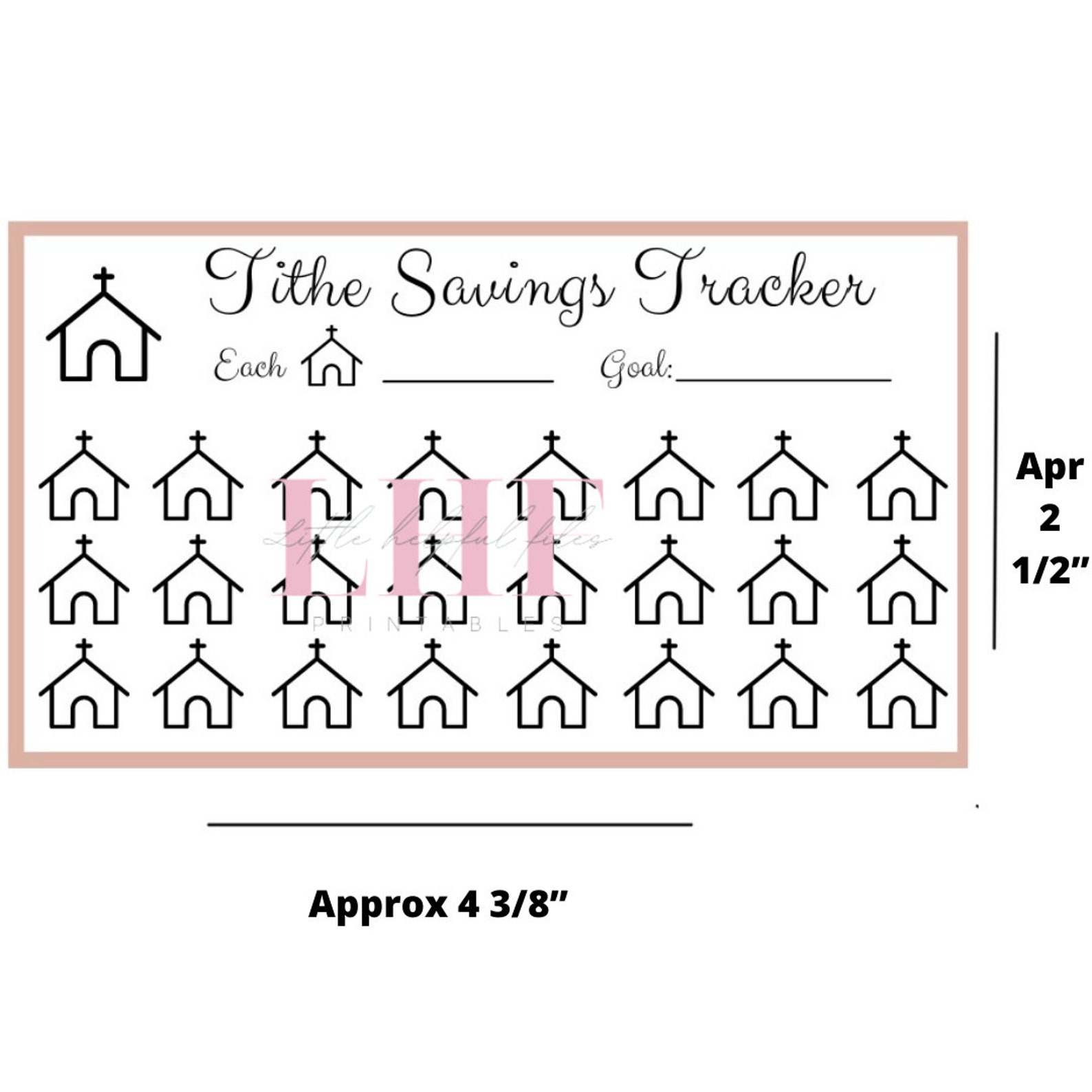 A7 Tithe Savings Tracker: Church Fund Challenge (digital Download) - Etsy
