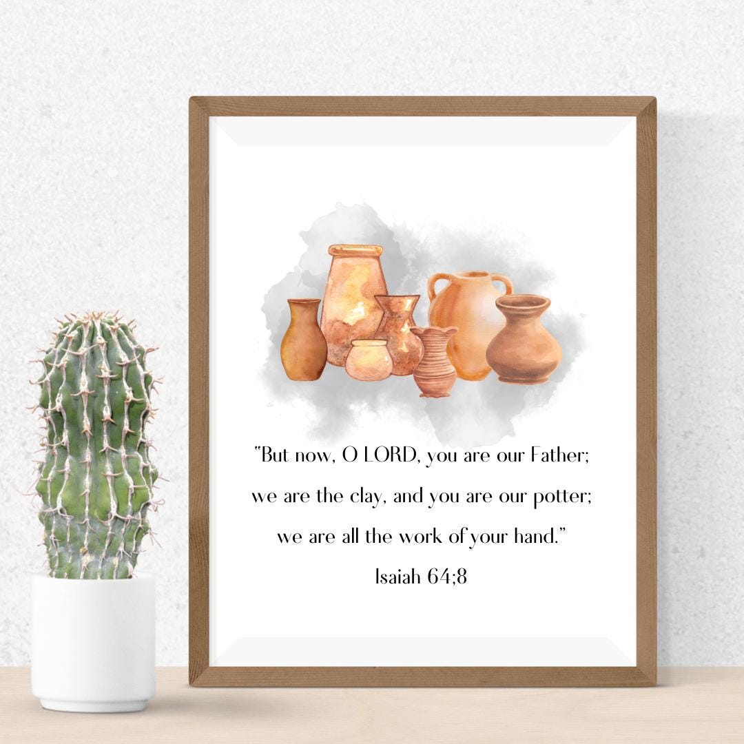 Isaiah 64:8 Potter & Clay Bible Verse Wall Art | Bible Verse Wall Art ...