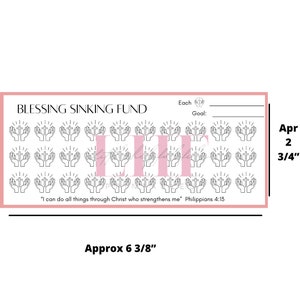 A6 Blessings Tracker Tithe Sinking Fund Blessings & Giving Savings ...