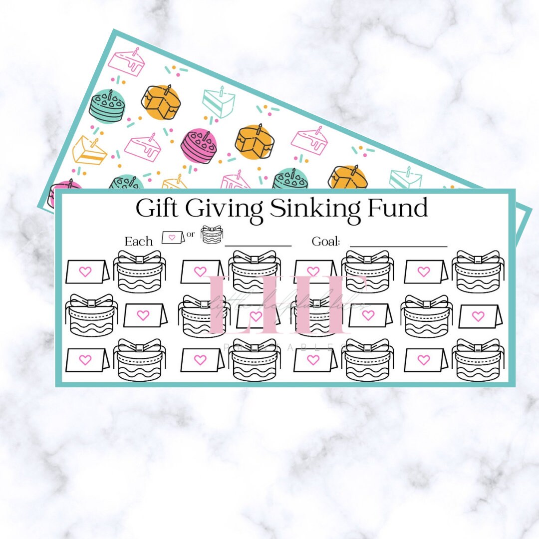 A6 Birthday Gift Savings Tracker: Printable Sinking Fund (digital ...