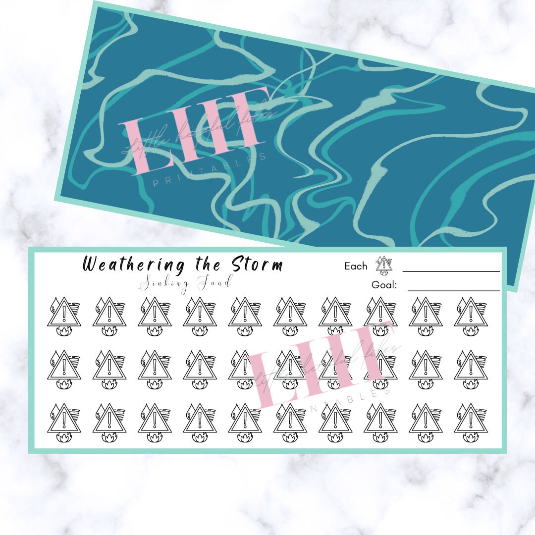 A6 Emergency Fund Tracker: Natural Disaster Savings (digital Download ...