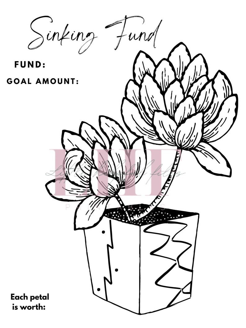 Sinking Fund Tracker Printable Succulent | Etsy