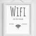 Wifi Printable Sign - Etsy