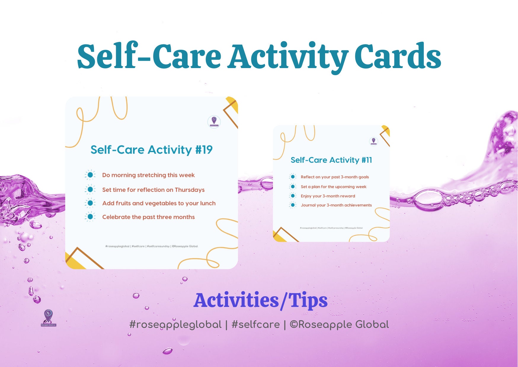 Printable Self-care Card Deck Self-care Activity Cards Self-care Tips ...