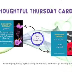 Printable Thoughtful Thursday Card Deck | Gratitude Cards | Kindness ...