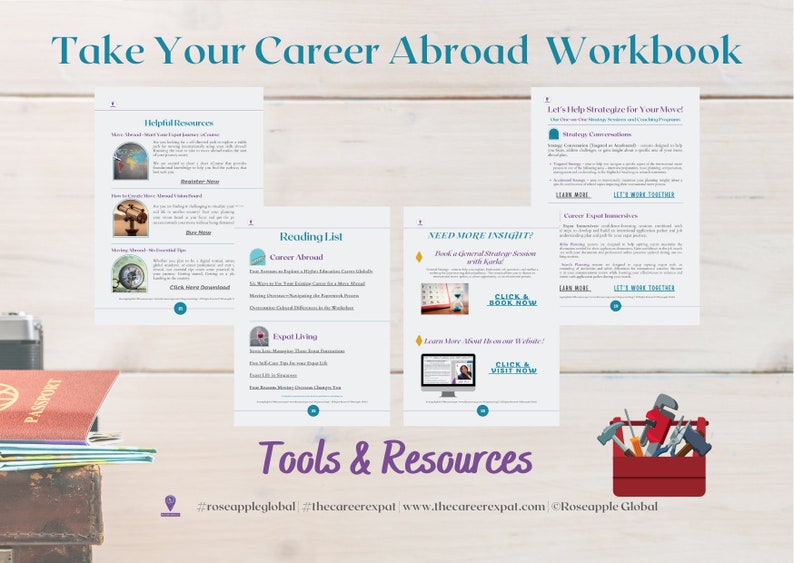 Printable Take Your Career Abroad Workbook Work Abroad Planner Career ...