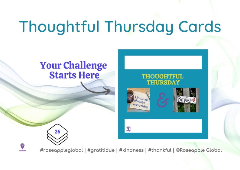 Printable Thoughtful Thursday Card Deck Gratitude Cards - Etsy